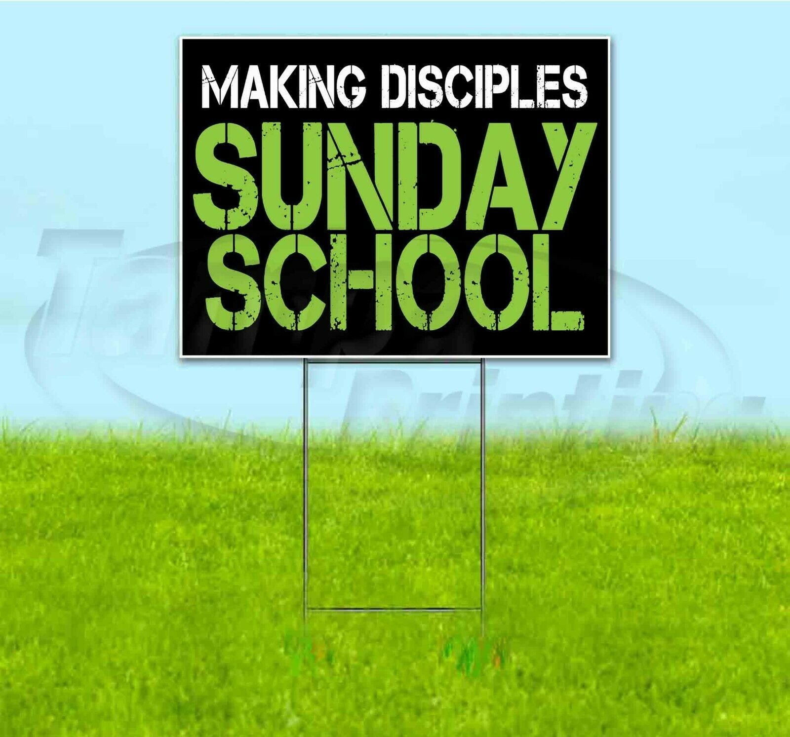 SUNDAY SCHOOL 18x24 Yard Sign WITH STAKE Corrugated Bandit USA BUSINESS ...