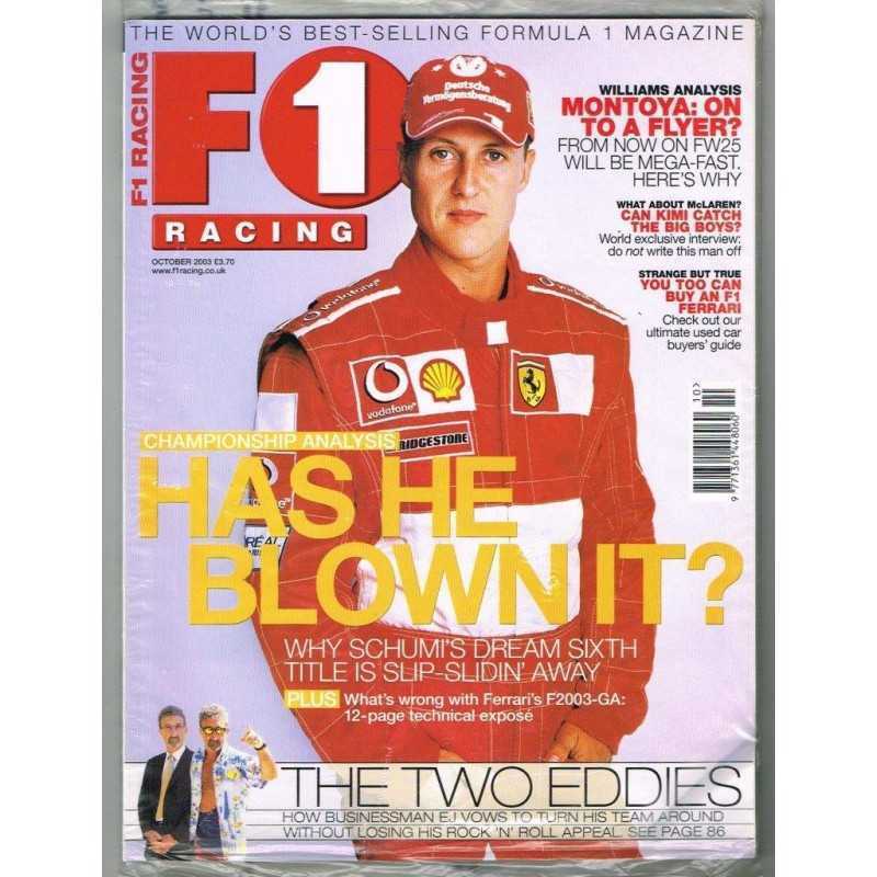 F1 Racing Magazine October 2003 mbox3017/b and similar items
