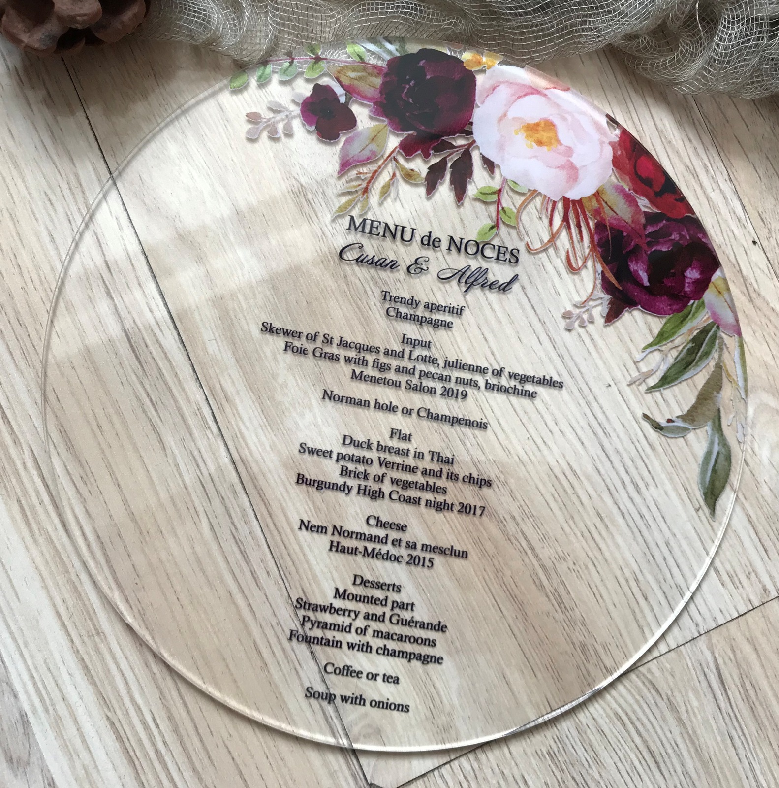 10pcs Round Acrylic Wedding Invitaitons,Custom Invitation Cards ...