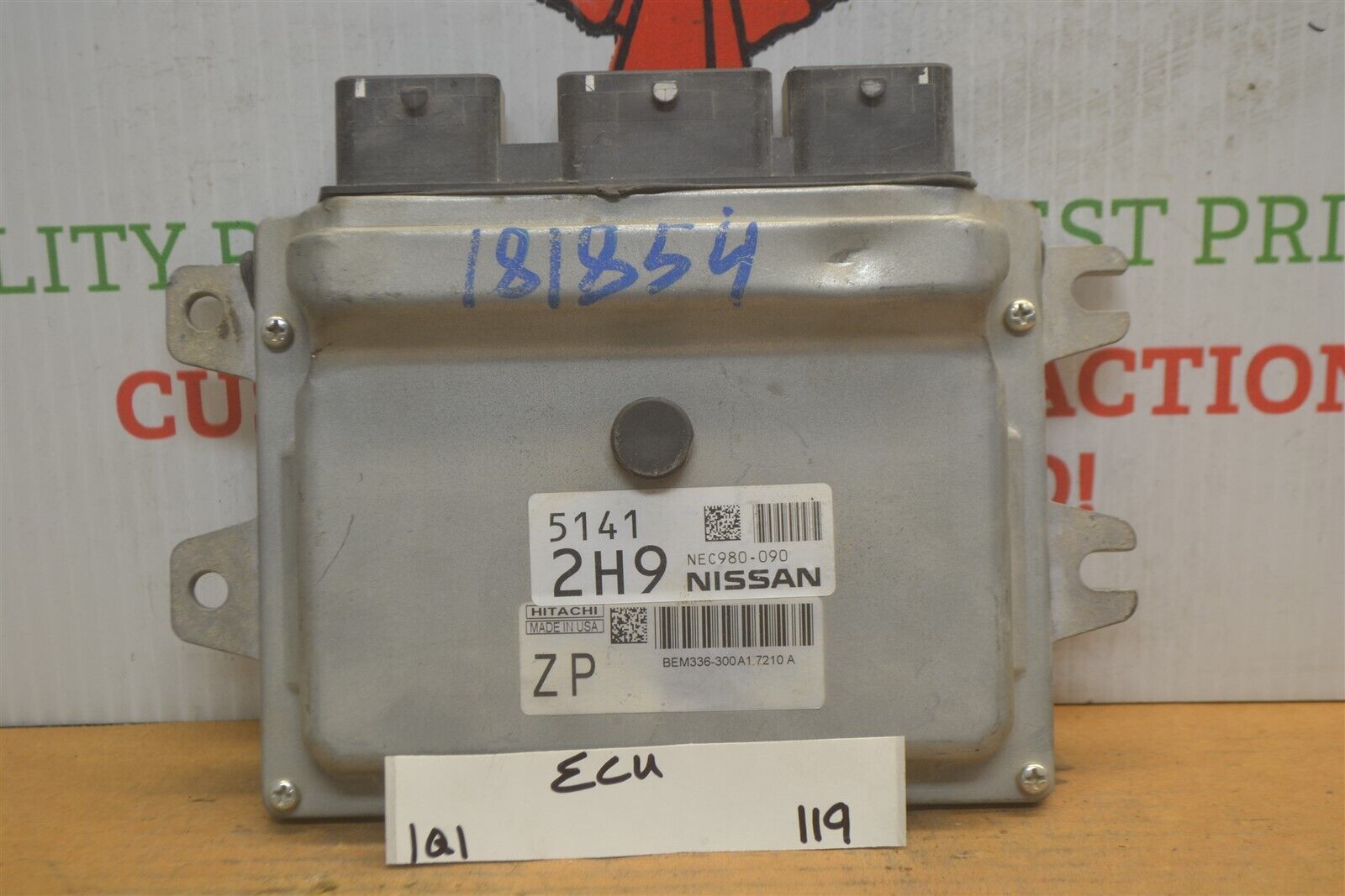 BEM336300A1 Nissan Versa 2014-2016 Engine Control Unit ECU Module 119 ...