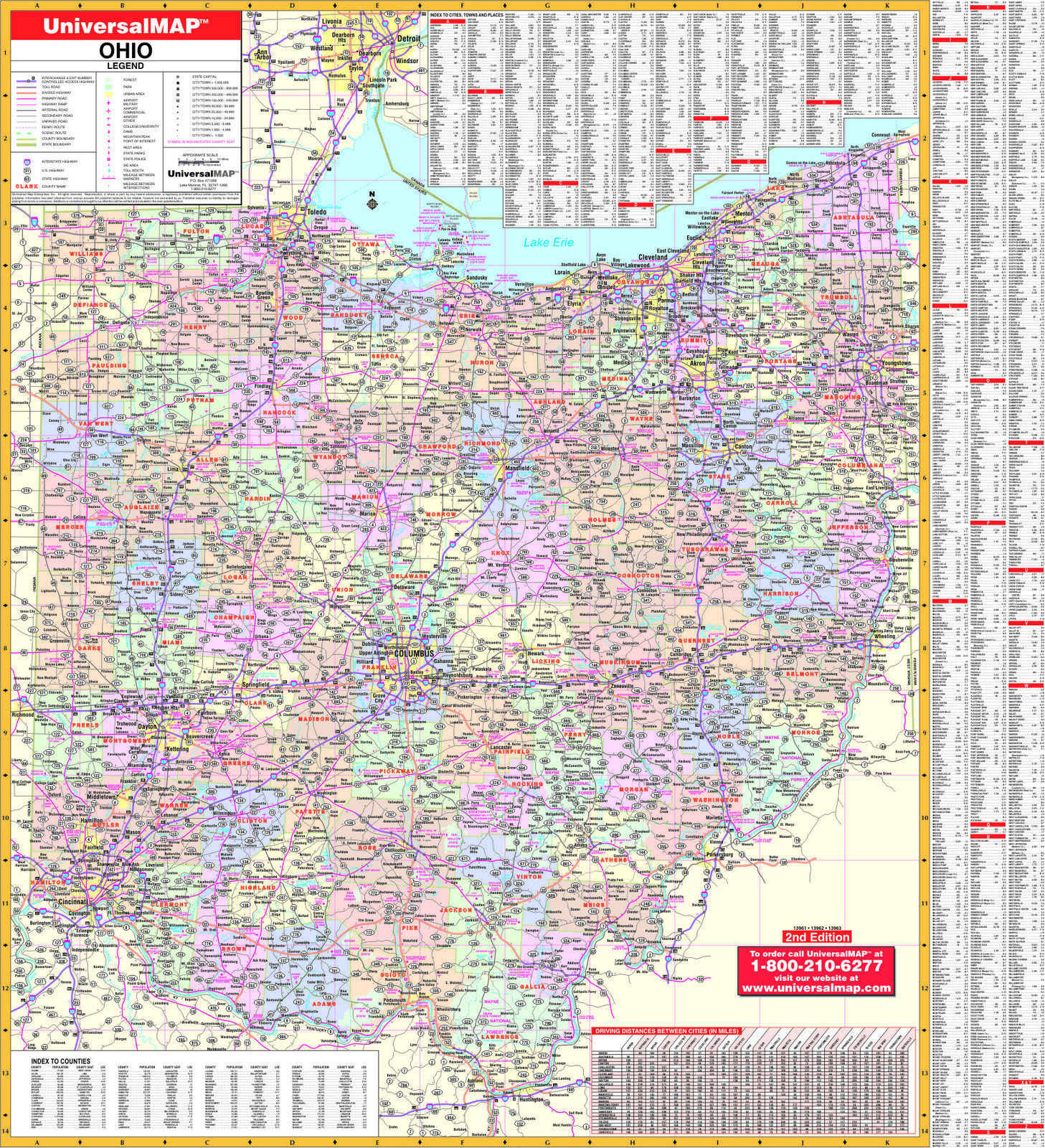 Ohio State Wall Map - Maps & Atlases