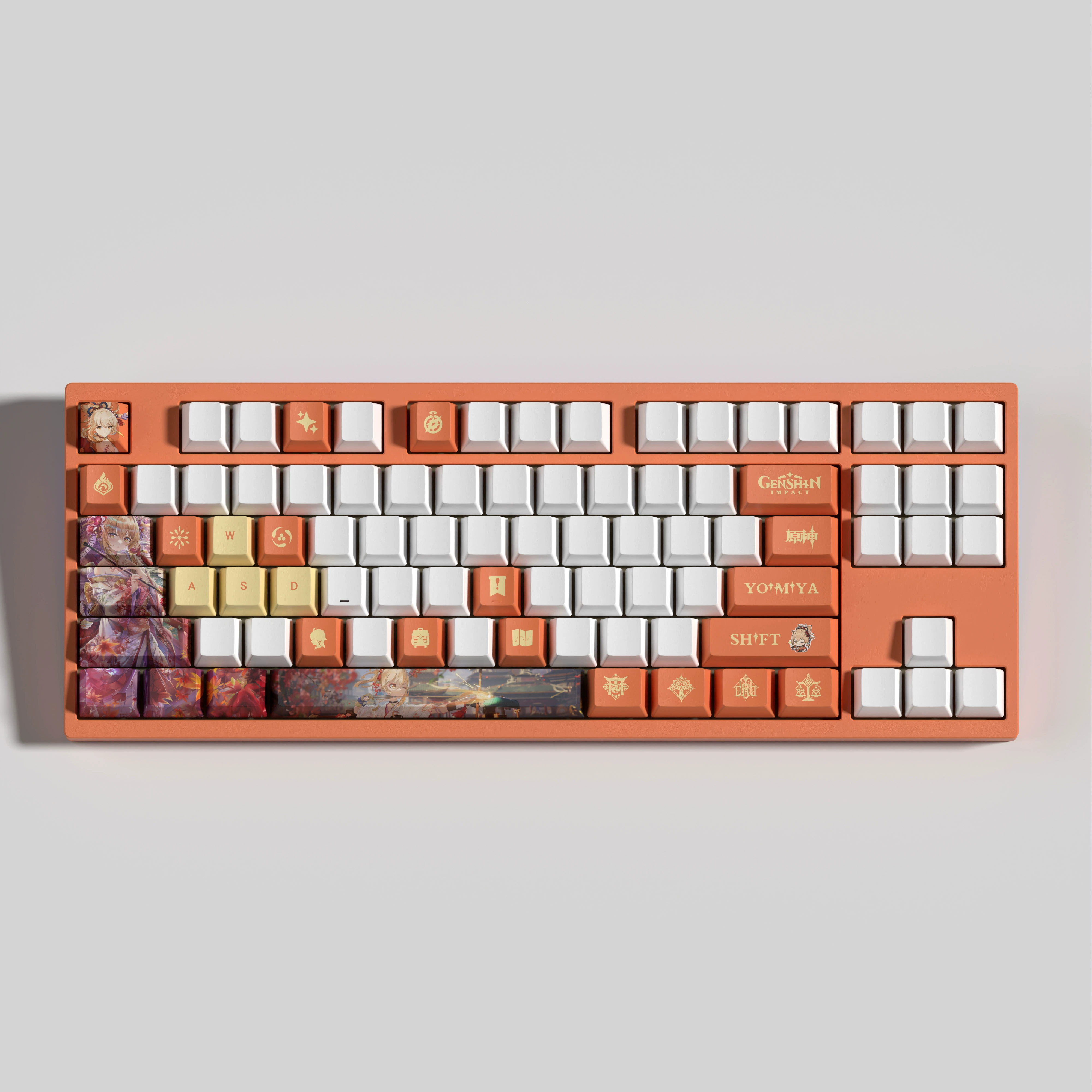 Genshin Impact Themed Keycaps Yoimiya PBT heat-sublimation keycaps 29 ...