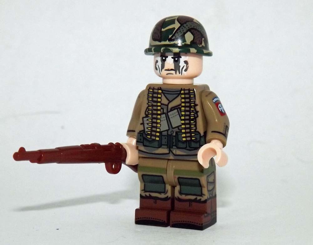82Nd Airborne Us Army Soldier Gunner D Day Ww2 Paratrooper Minifigure ...