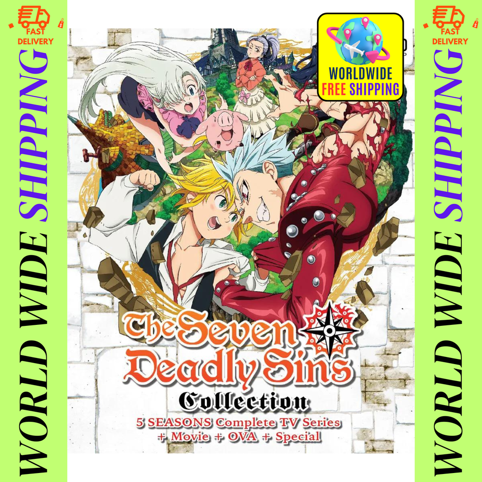 The Seven Deadly Sins Collection Anime DVD (5 Seasons + Movie + OVA ...