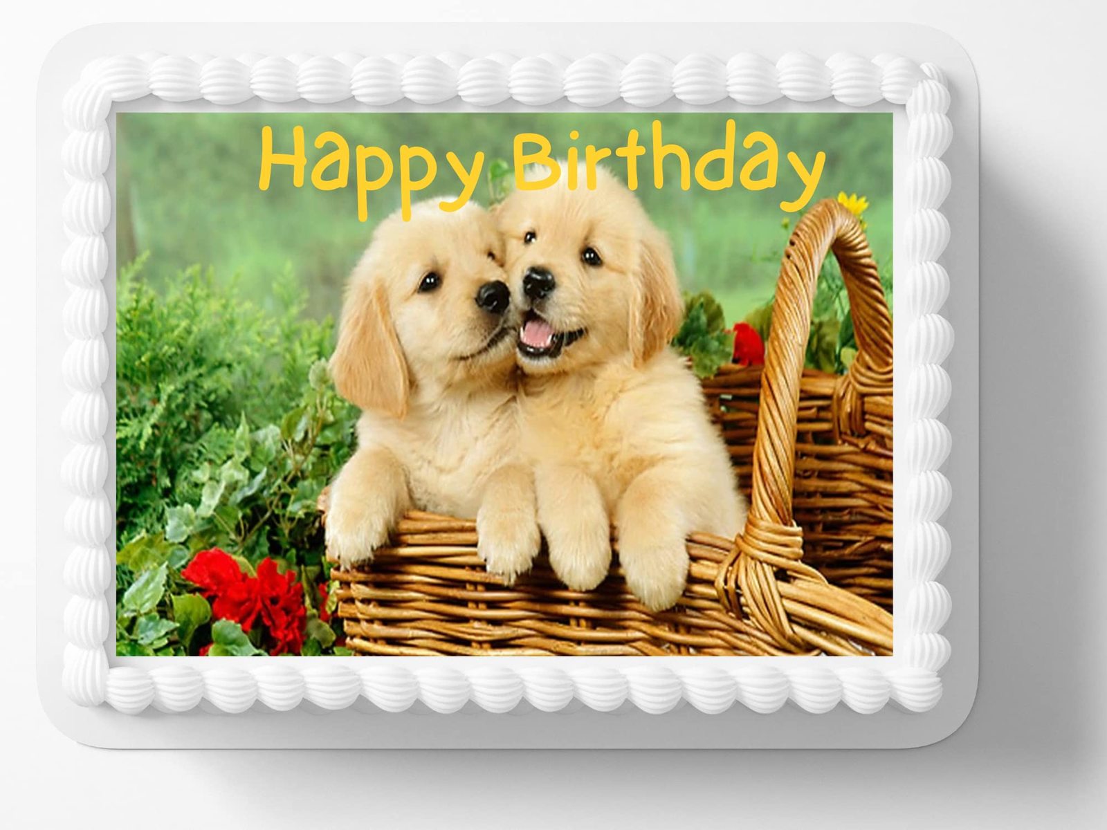 Edible Labrador Puppy Cake Topper Edible Cake Toppers Frosting Sheet ...