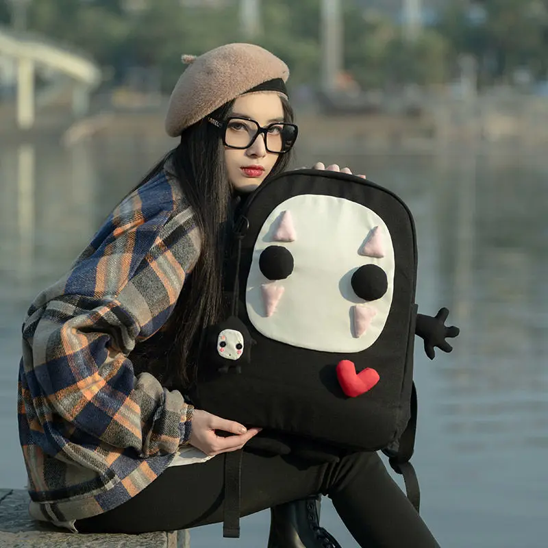 New No Face Man Backpack, Hayao Miyazaki Japanese Spirited Away Boy ...