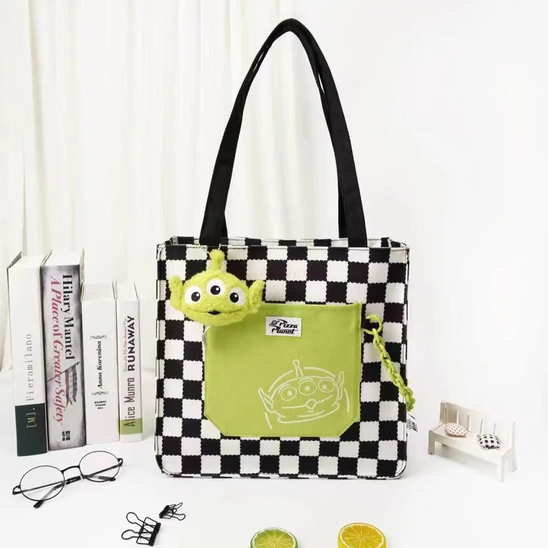 Genuine Disney Pixar Toy Story Alien Canvas Bag Kawaii Cartoon Large ...