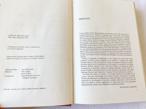 1974 HC Annual Review of Earth and Planetary Sciences by Donath, Fred A ... 1974 HC Annual Review of Earth and Planetary Sciences by Donath, Fred A ...