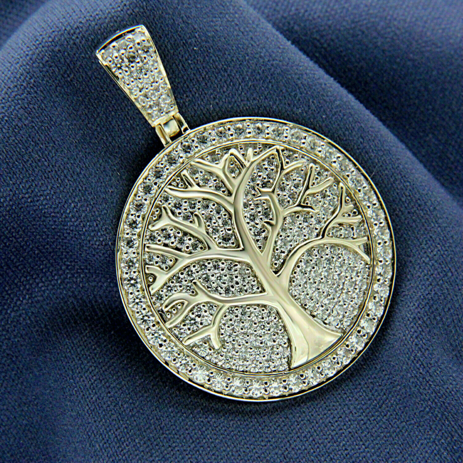 1 Ct Round Diamond Tree Of Life Pendant 14k Yellow Gold Over for Gift ...