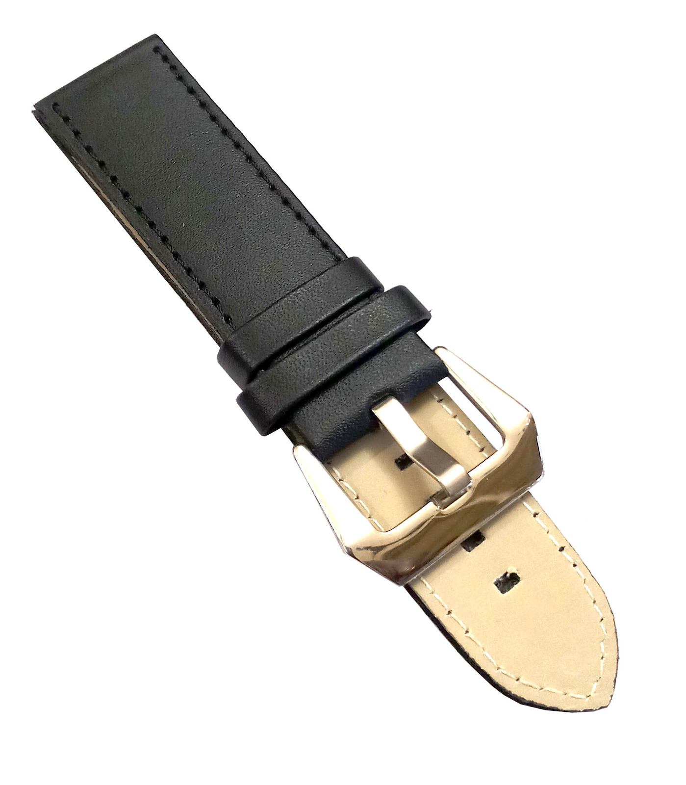 22mm Genuine Leather Watch Band Strap Fit Planet Ocean SEAMASTER Black ...
