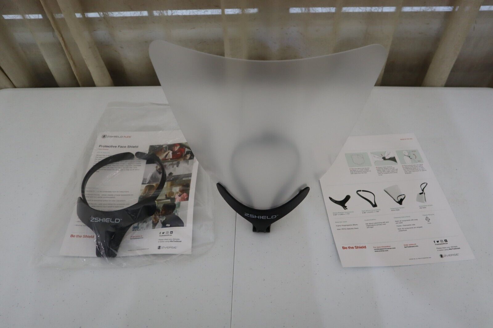 ZVerse ZShield Wrap - Reusable Face Shield Made USA Full Face Clear ...