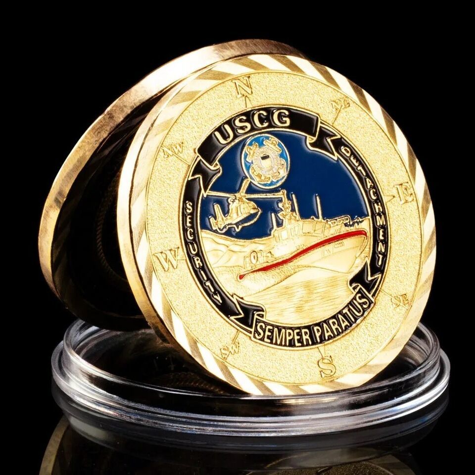U.S. Coast Guard Semper Paratus USCG Challenge Coin Military Veteran ...