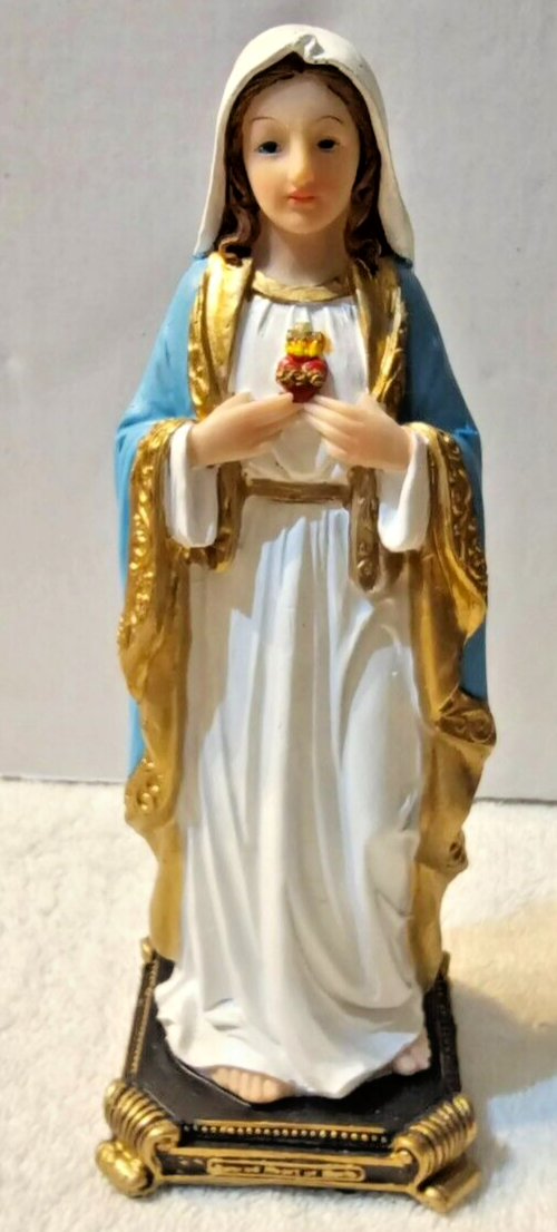GUADALUPE IMMACULATE HEART OF MARIA VIRGIN MARY ROBE RELIGIOUS FIGURINE ...