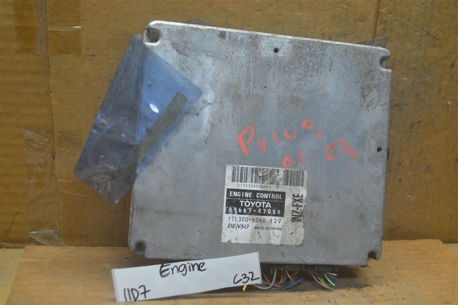2001-2003 Toyota Prius Engine Computer Unit ECU 8966147054 Module 632 ...