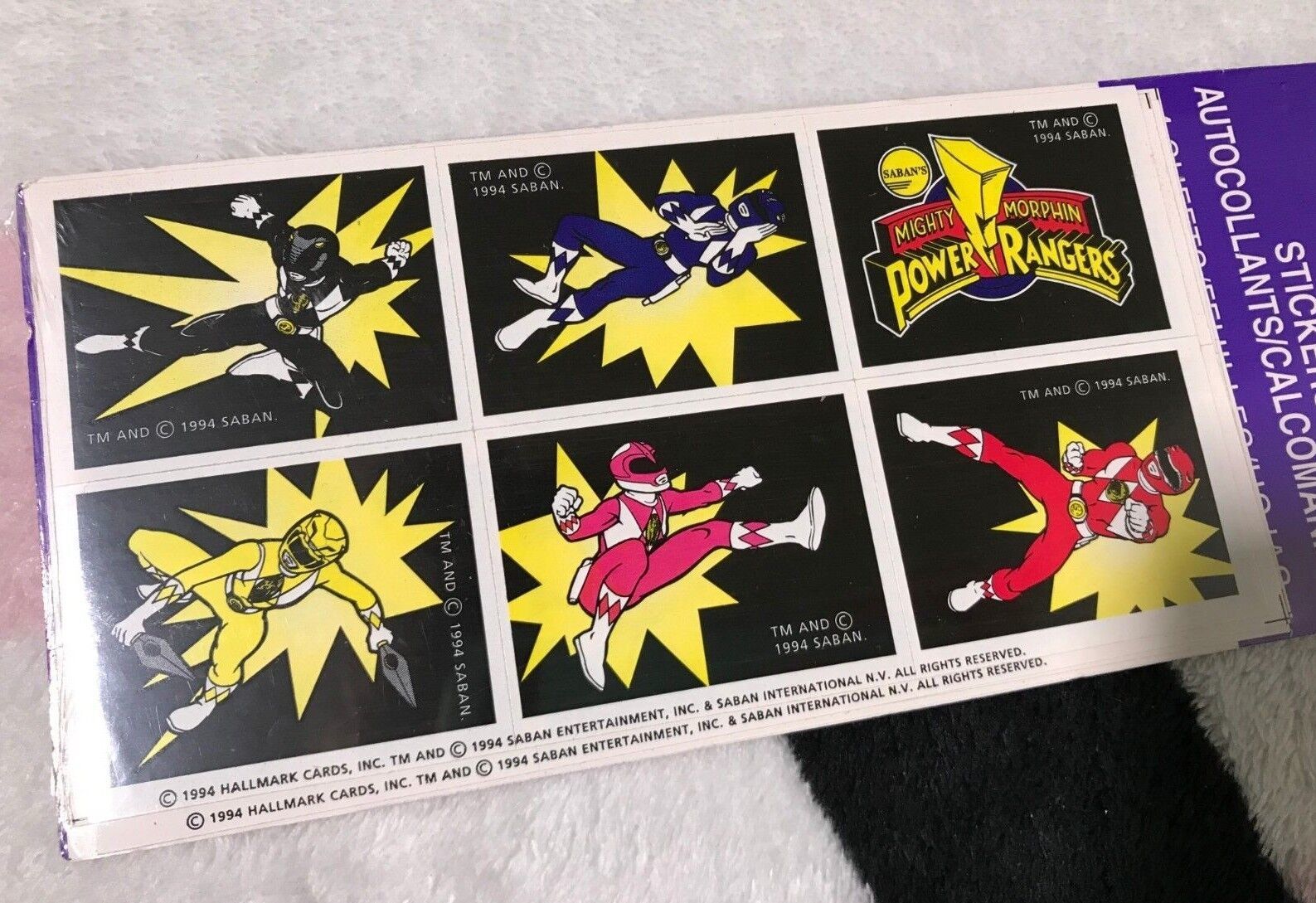 Vintage Saban's Mighty Morphin Power Rangers Stickers Hallmark 1994 ...
