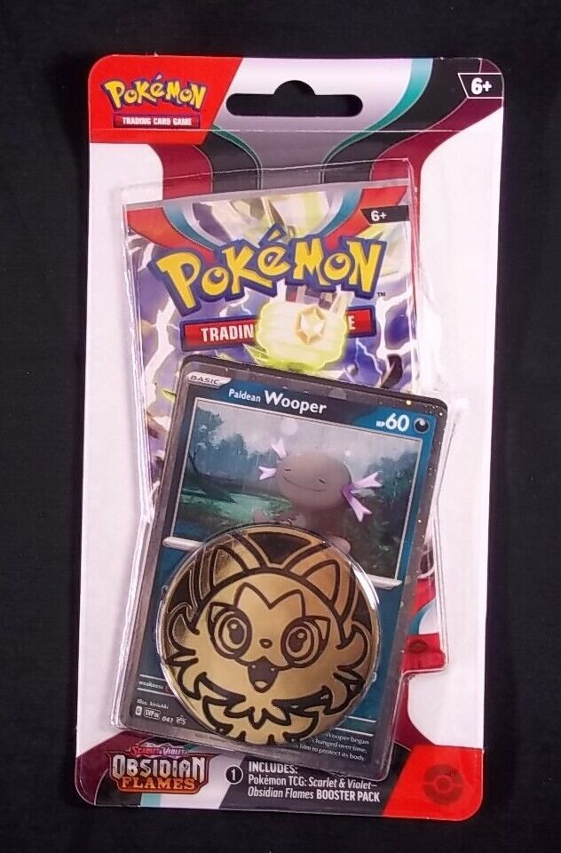 POKEMON WOOPER card & coin Scarlet & Violet Obsidian Flames booster ...