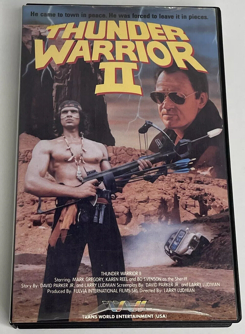 1986 TRANS WORLD TAPE thunder WARRIOR II vengeance NINJA showdown VHS Clamshell - VHS Tapes