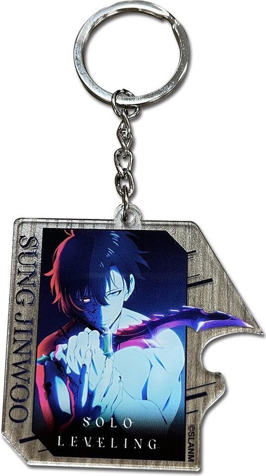 Solo Leveling Sung Jinwoo Acrylic Keychain Anime Licensed NEW - Keychains