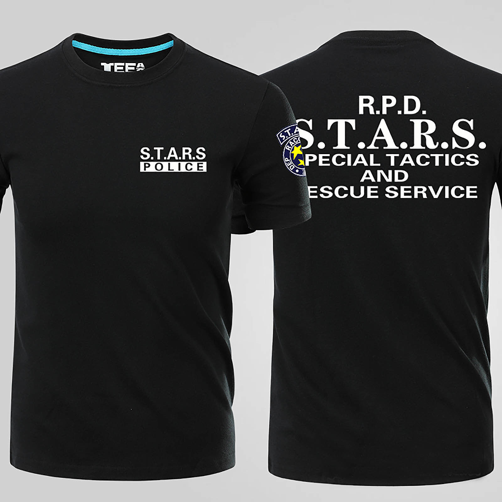 Resident Evil RPD STARS Raccoon T Shirt short sleeve Cosplay Costume ...