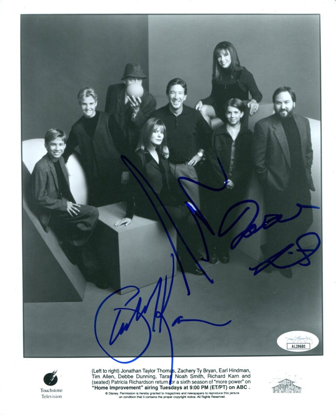 HOME IMPROVEMENT SIGNED 8X10 PHOTO TIM ALLEN RICHARD KARN TARAN NOAH ...