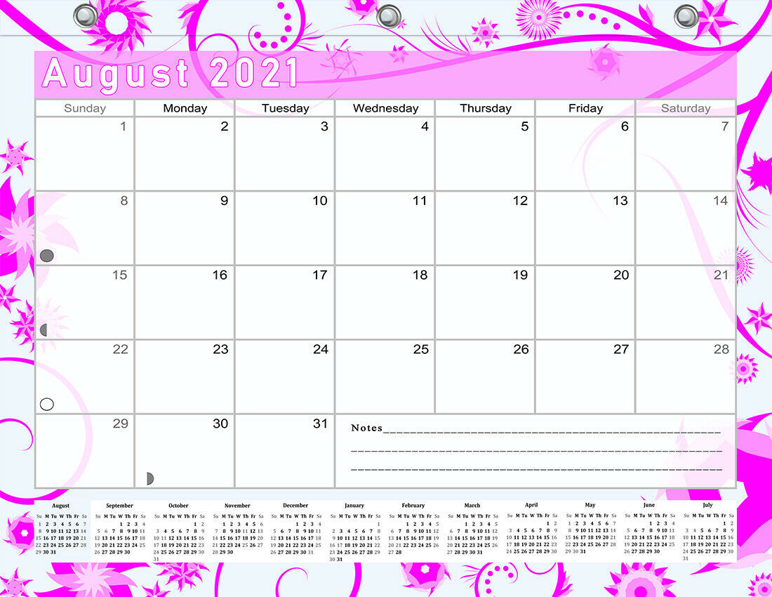 2021-2022 Academic Year 12 Months Student Calendar/Planner for 3-Ring ...