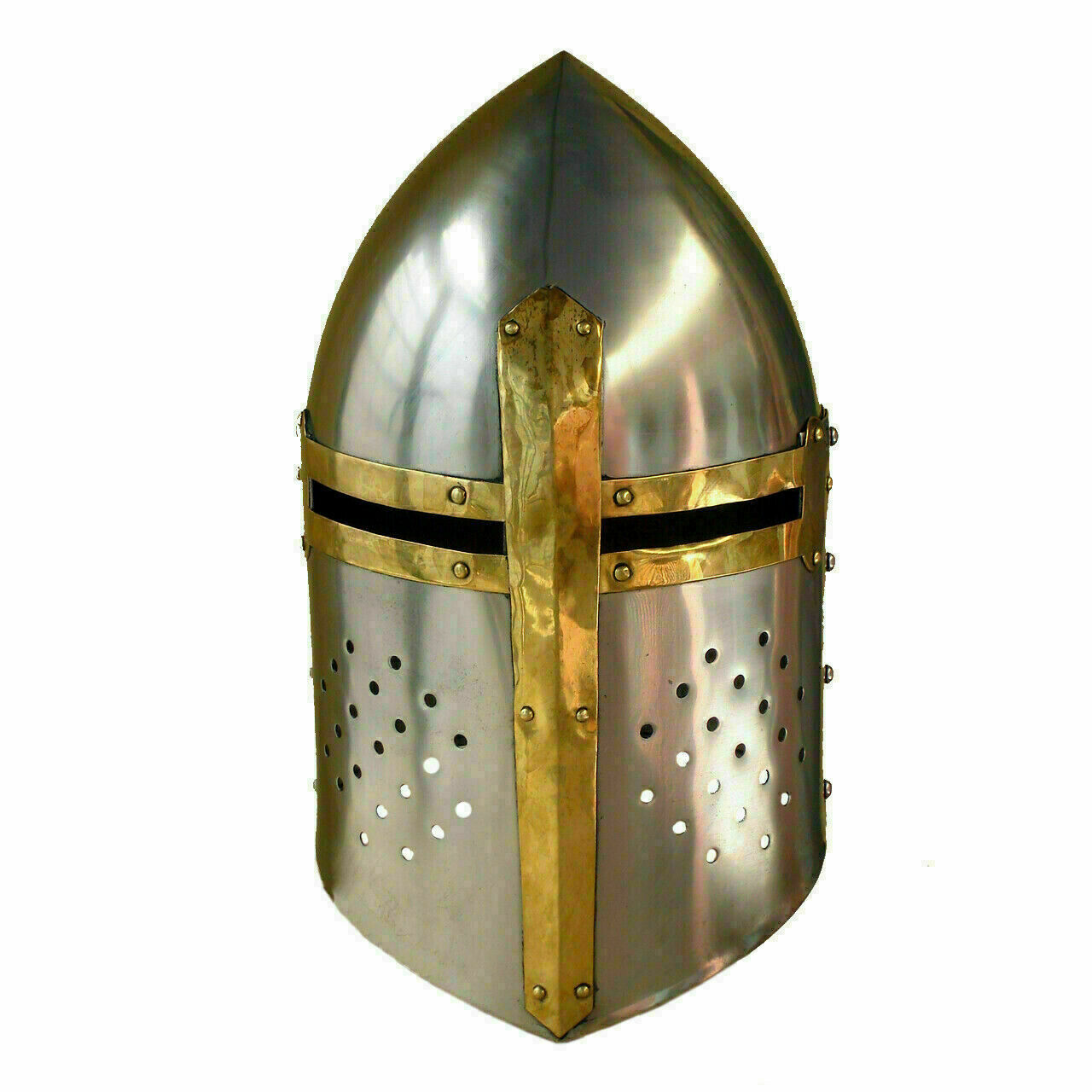 Médiéval Chevalier Armure Crusader Templier Sugarloaf Casque Grand ...