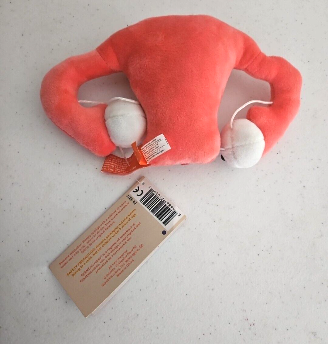 GIANTmicrobes Uterus Plush Educational Toy Detachable Ovaries Tags ...