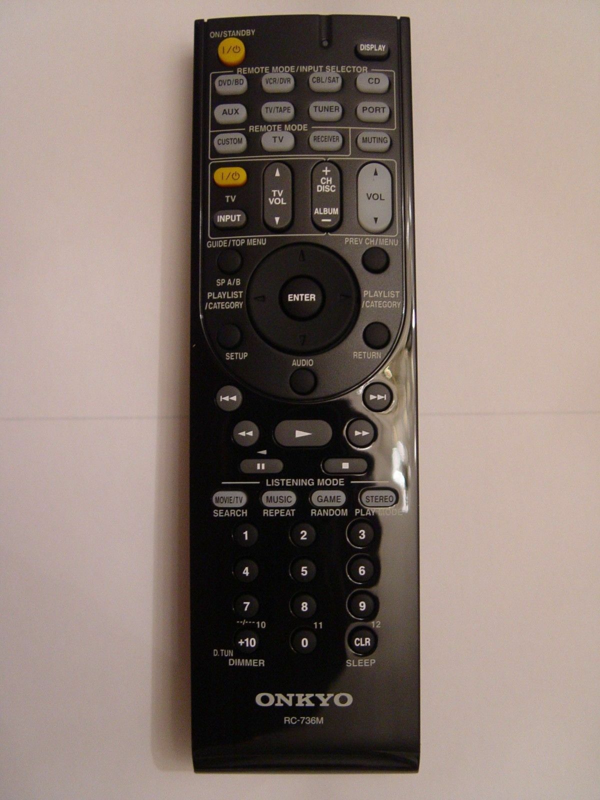 Onkyo RC 736M Remote Control DVD TUNER DVR receiver HT R570 HT S5200 S HT S6200S - Remote Controls
