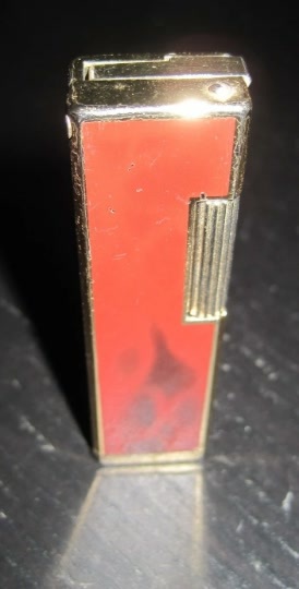 Vintage JEHVANI Slim Tallboy Red MARBLE Art Deco Lift Arm Side Roller ...