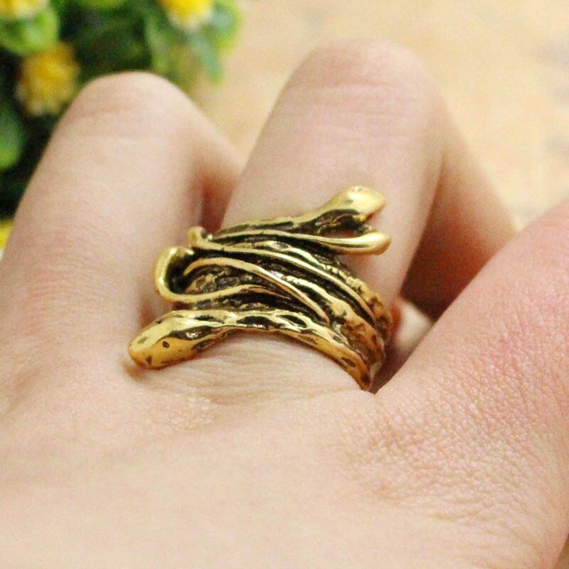 Hobbit Thranduil Snake Ring Mirkwood Elf King Golden Ring Legolas ...