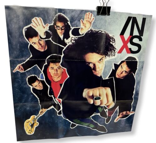 Vintage INXS X Album Cover Poster 14”x14” VGUC - Posters & Prints