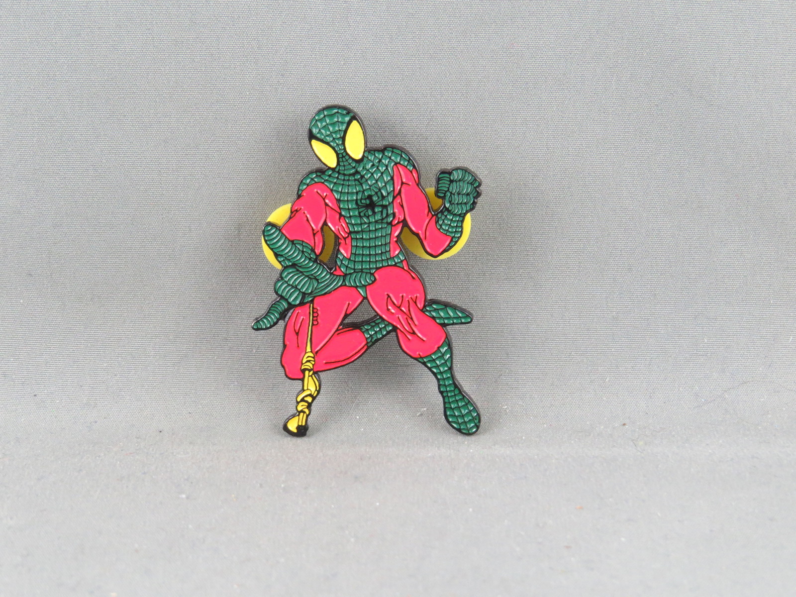 Spider-Man Pin - Green and Red Suit - Stamped Pin - Comic Books, Cartoons