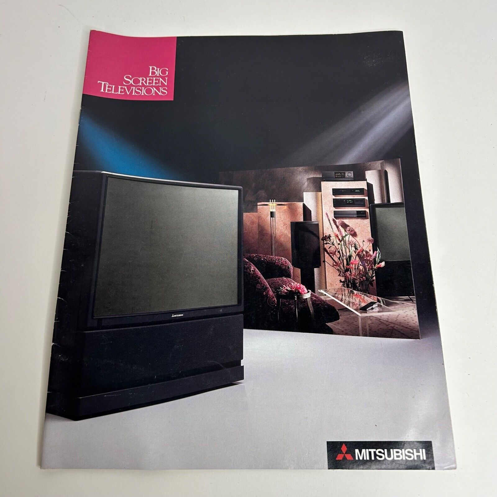 Mitsubishi Big Screen TV Sales Brochure Catalog Vintage 1990 Television ...