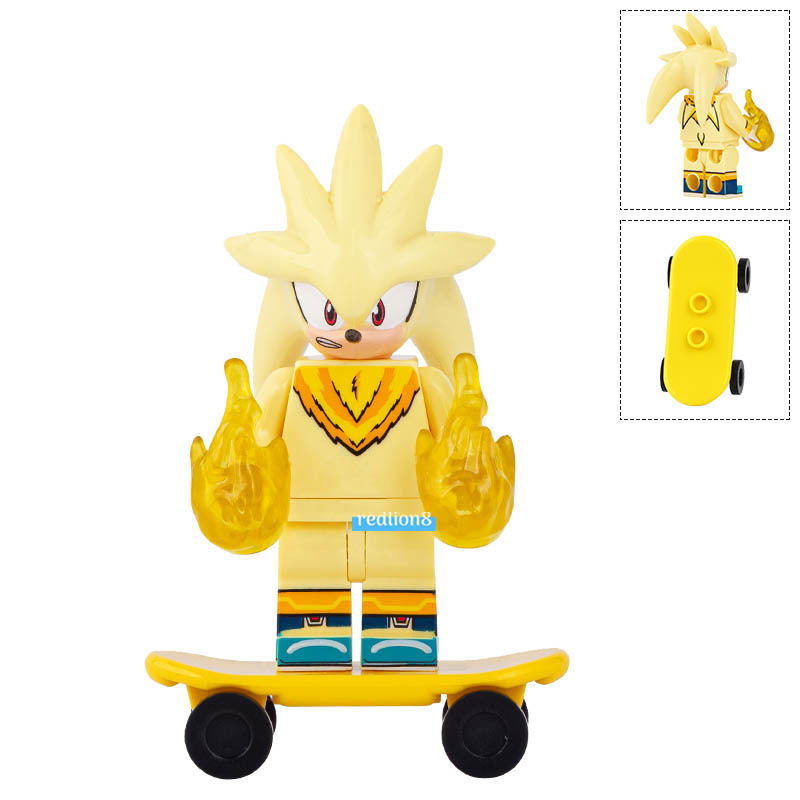 Super Silver Sonic SegaSonic the Hedgehog Lego Compatible Minifigure ...