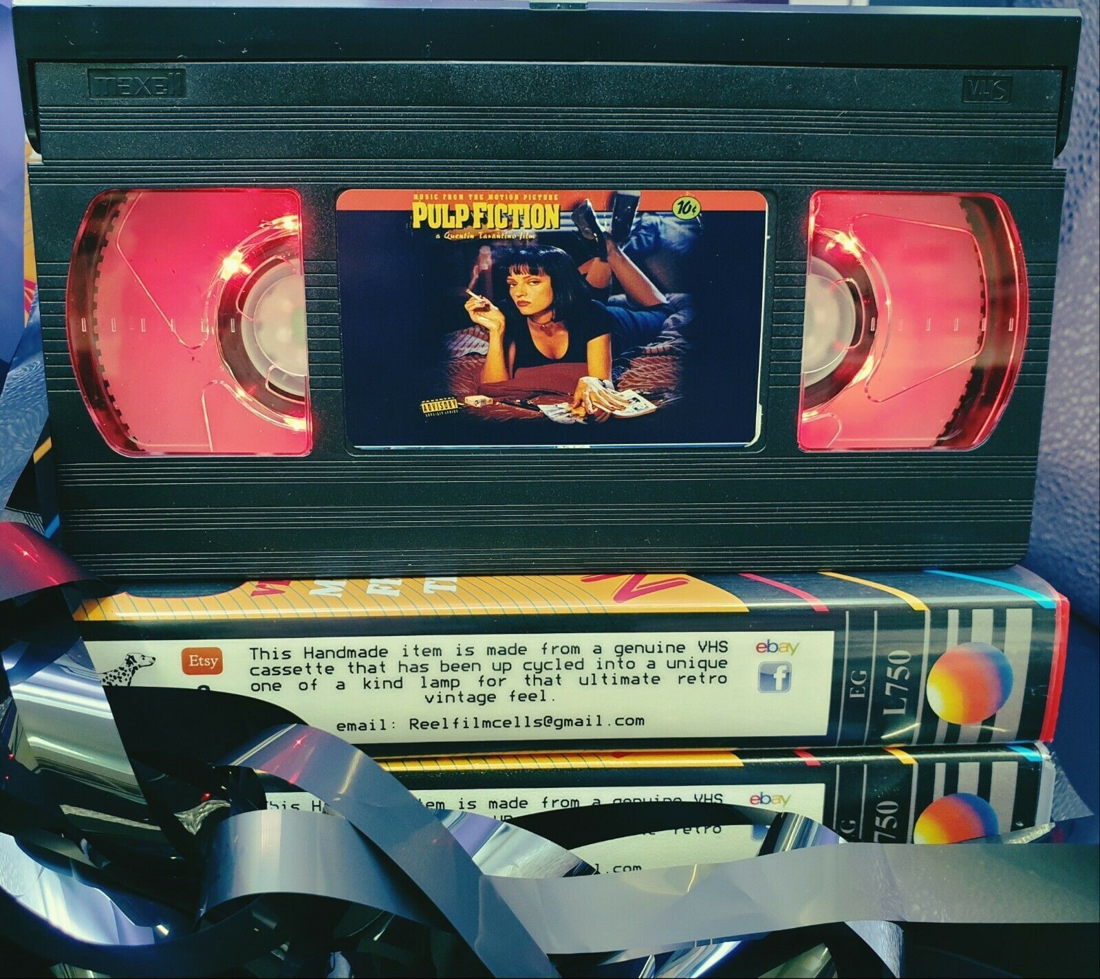 Retro VHS Lamp Pulp Fiction Quentin Tarantino,Night Light Stunning ...