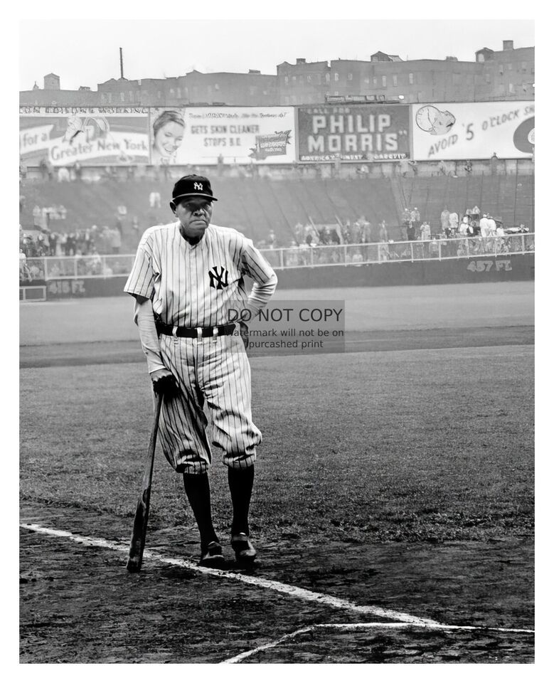 BABE RUTHS FINAL FAREWELL AT NEW YORK YANKEE STADIUM 1948 8X10 FRAMED ...