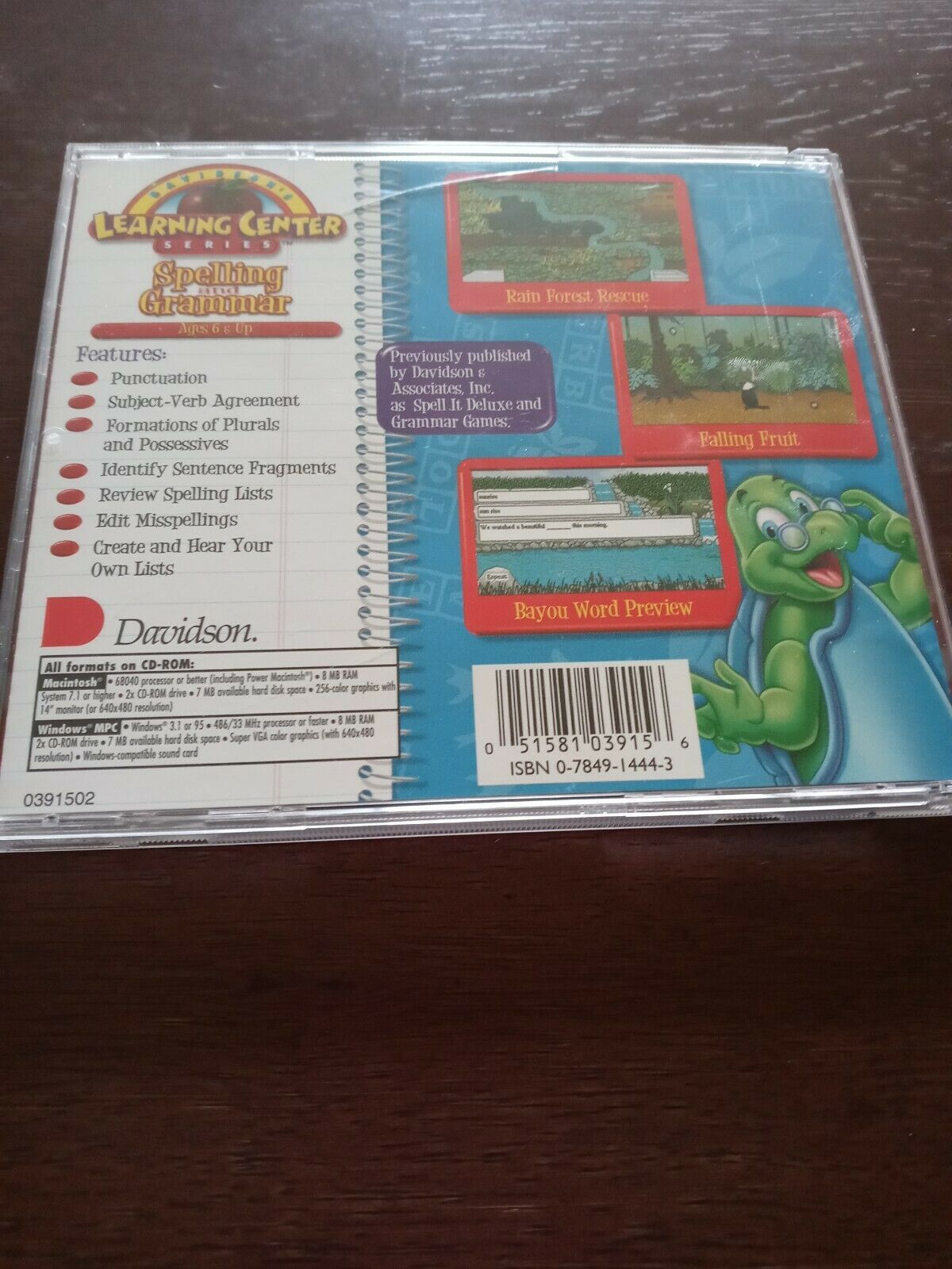 Davidson's Learning Center Series: Spelling and Grammar (Windows/Mac ...