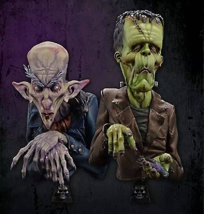 1/12 BUST Resin Model Kit Count Dracula & Frankenstein Fairy Tales ...