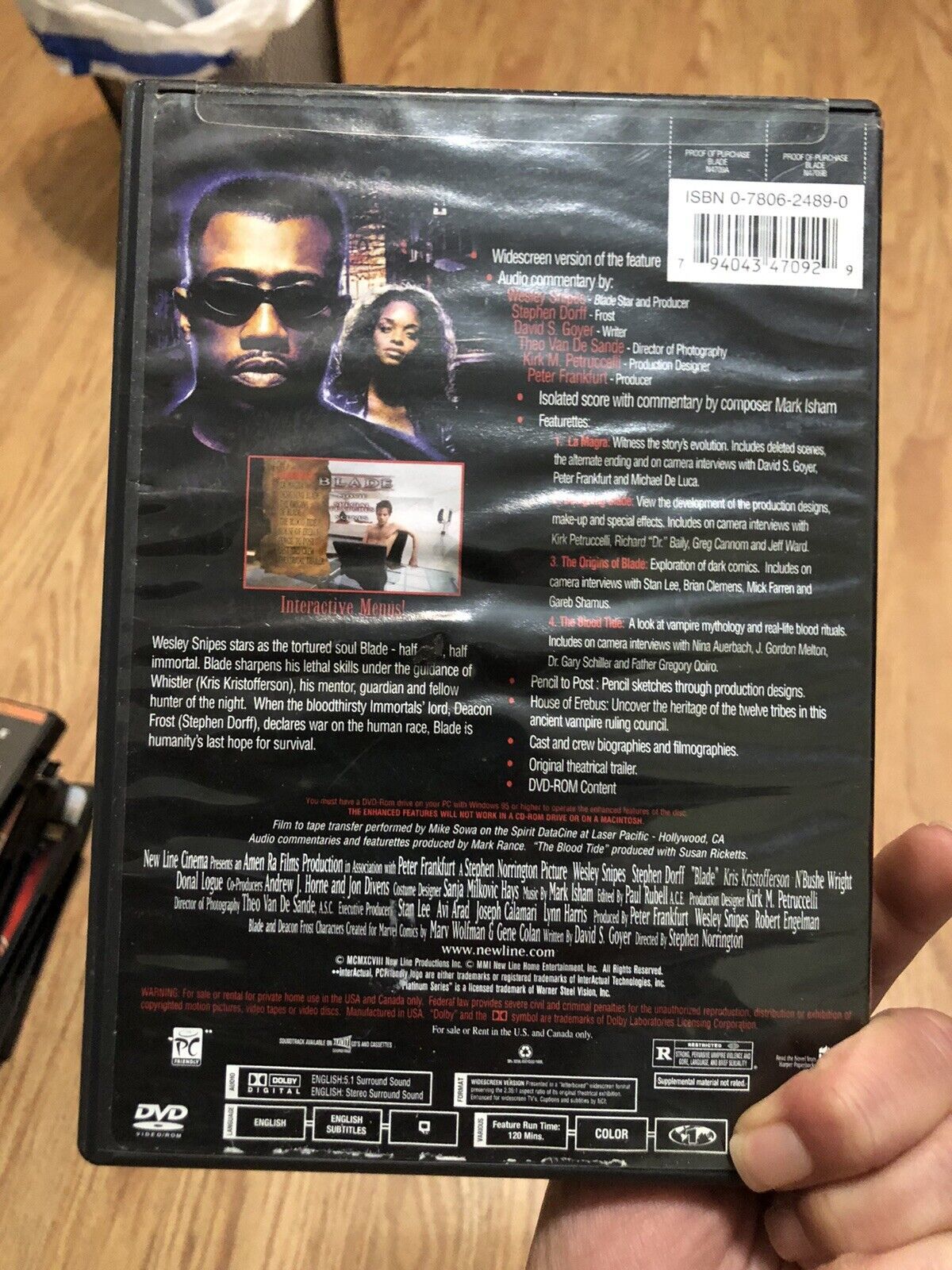Blade (DVD, New Line Platinum Series) Wesley Snipes, Stephen Dorff ...