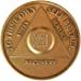 21 Year AA Medallion Traditional Bronze Raised Center Sobriety Chip ...