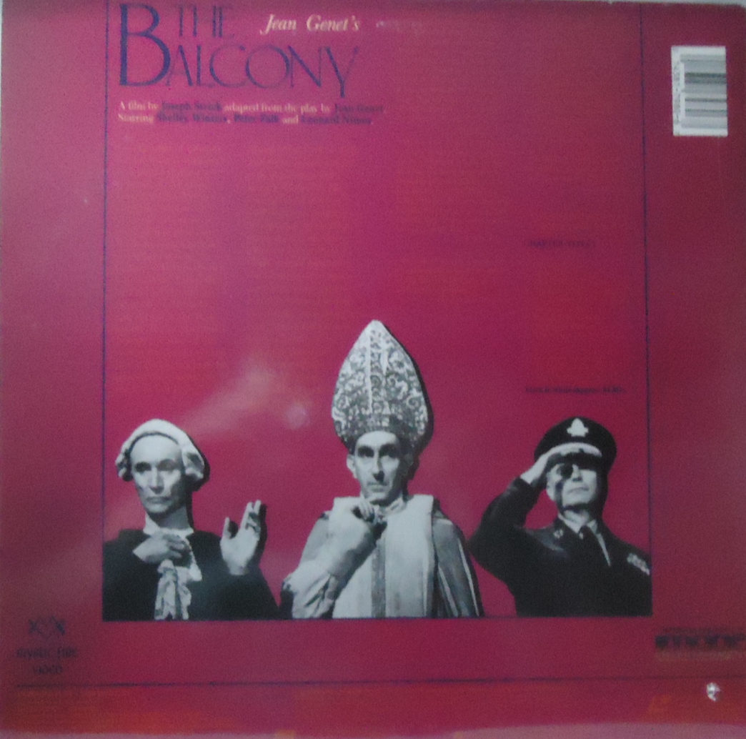 The Balcony (1963) Laserdisc NTSC Shelly Winters Mystic Fire Video Jean ...