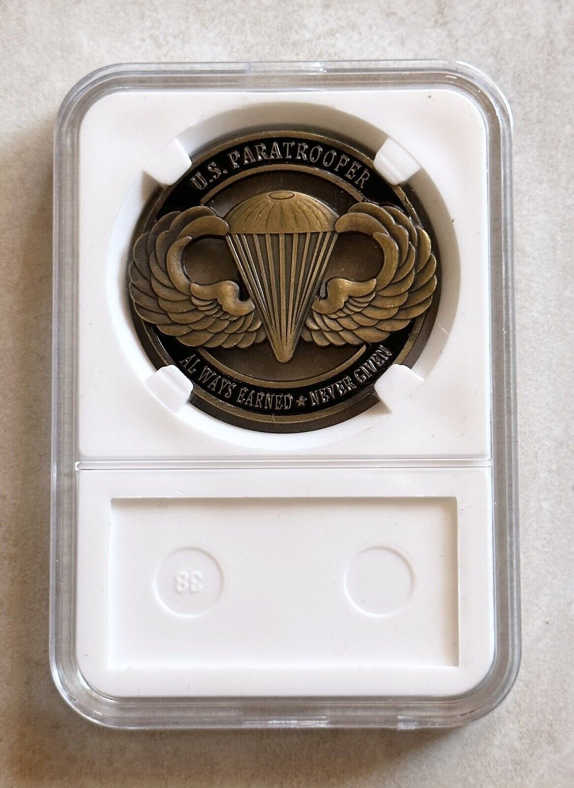 US Army Challenge Coin Airborne Paratrooper and similar items
