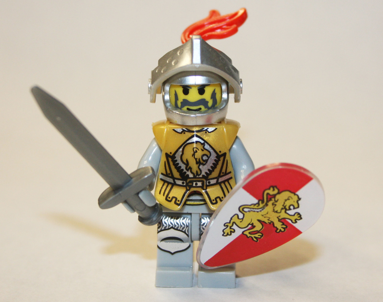 Minifigure Custom Toy King in Knight Armor soldier Castle army crusades ...