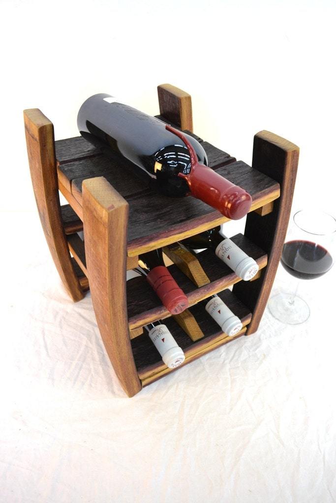 Mini Wine Rack - Corsica - Made with retired California wine barrels ...