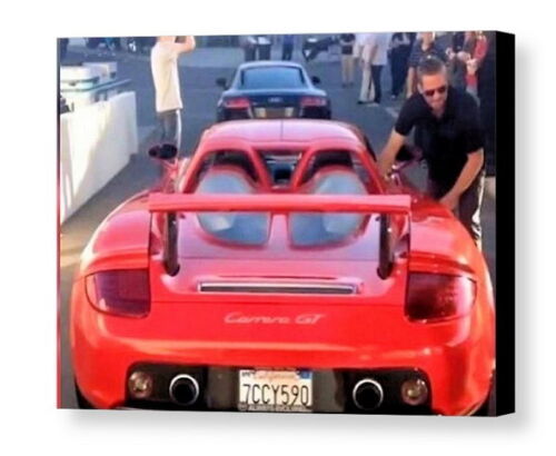 Rare Framed Last Photo of Paul Walker Jumbo Giclée Print with car - Art ...