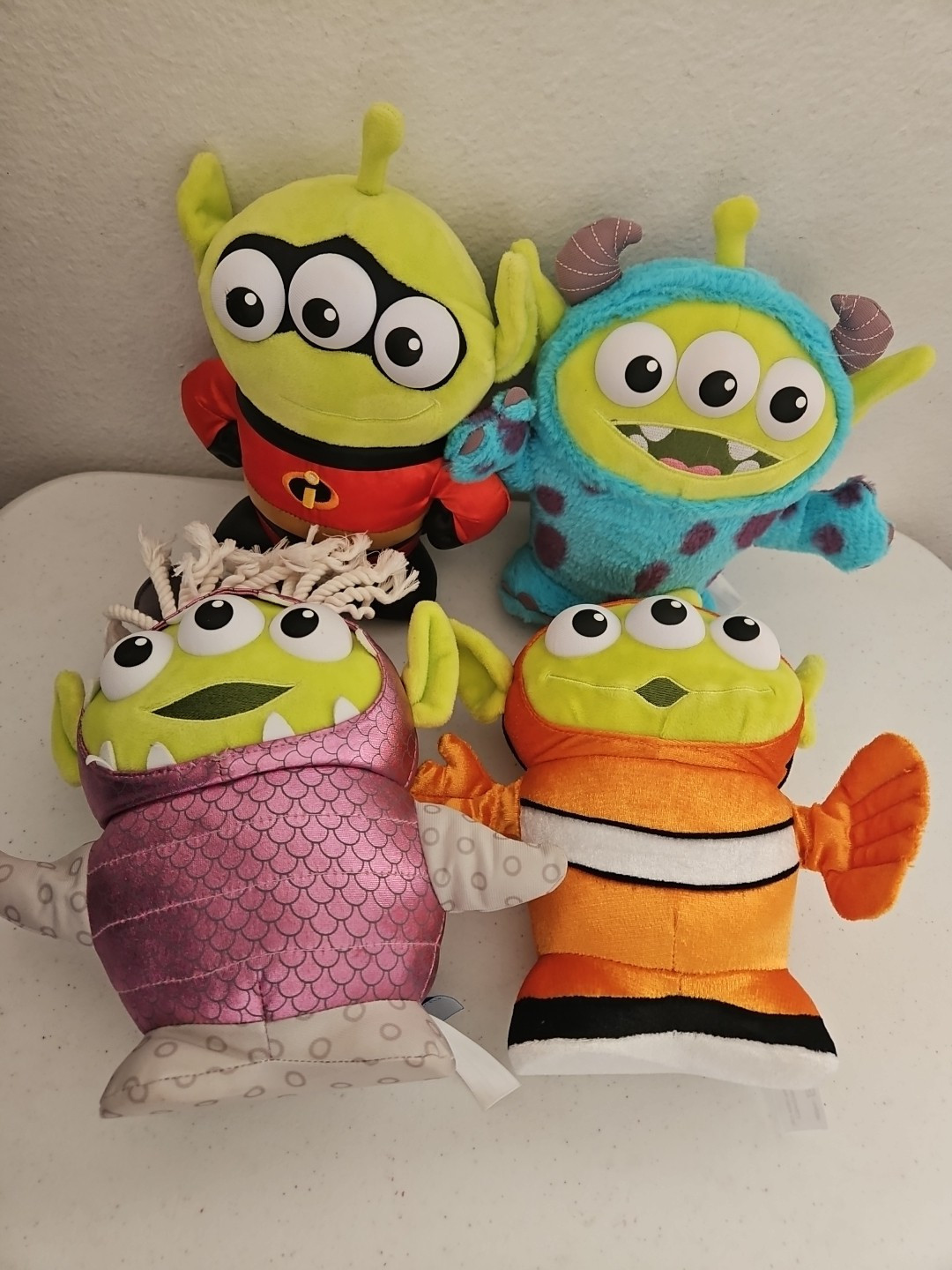 Disney Pixar Remix Plush Nemo Boo Mr. Incredible Sulley Lot 4 Toy Story ...