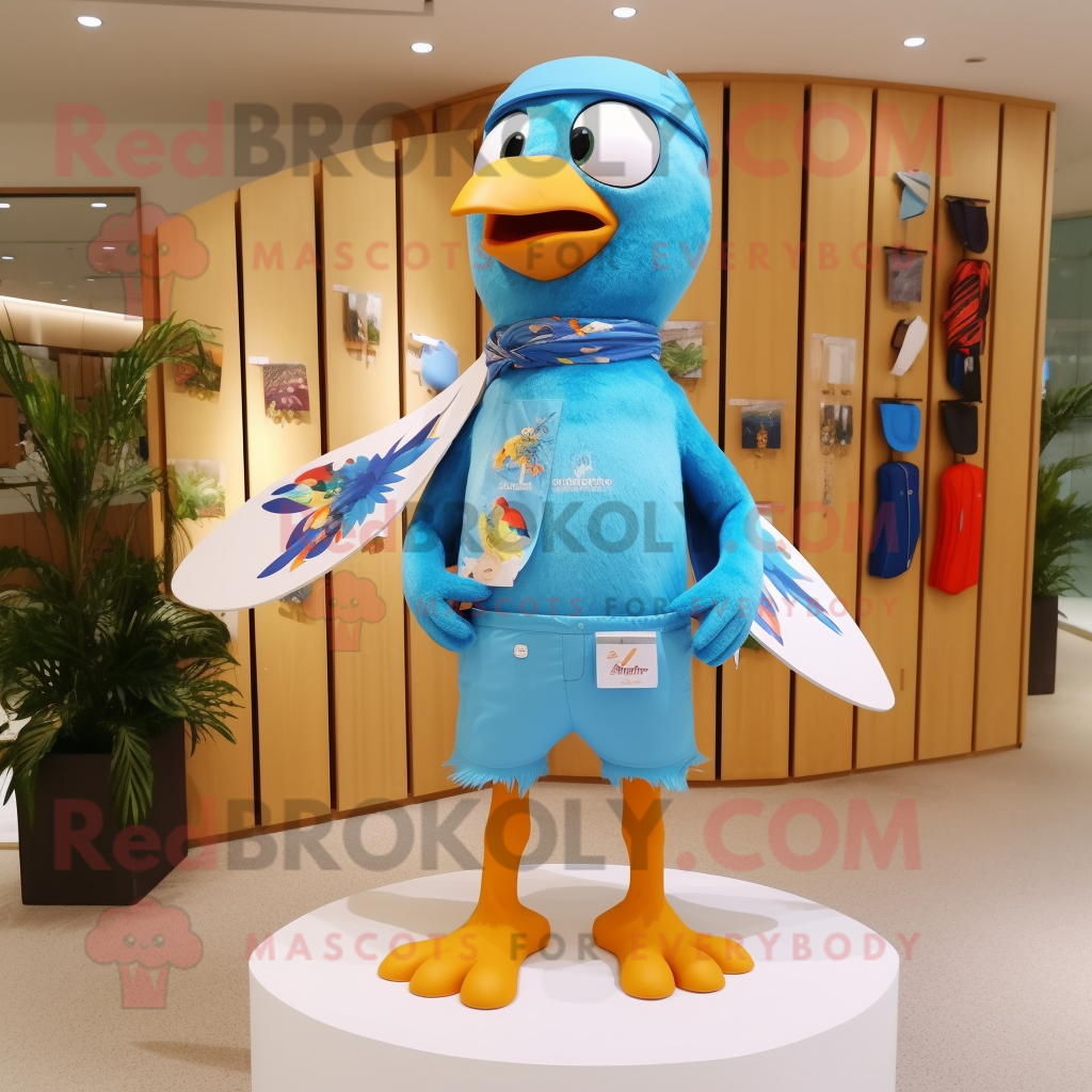 Sky Blue Pigeon mascot costume character and similar items