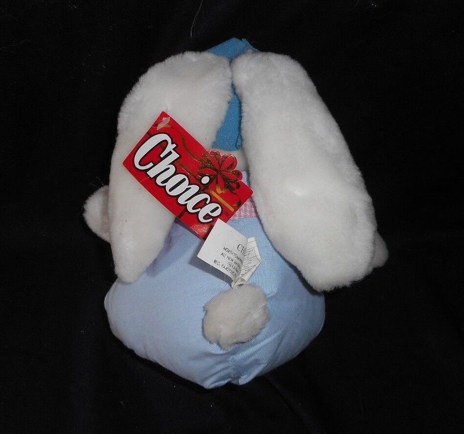VINTAGE 1995 GANZ COTTON TAIL EASTER WHITE BUNNY RABBIT STUFFED ANIMAL ...