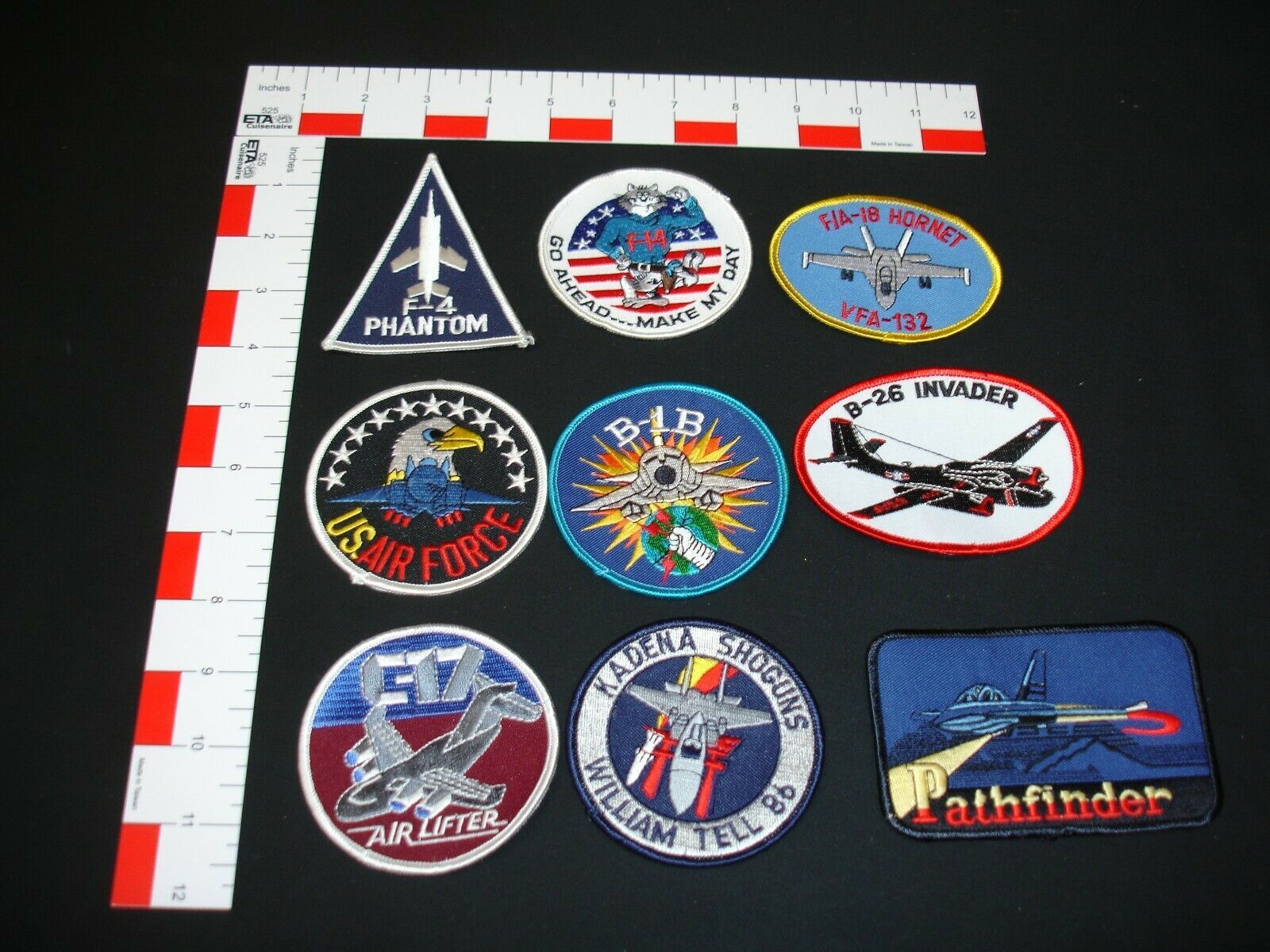 Air Force Aircraft fighter, bomber, transport Patches 9 patches in set ...