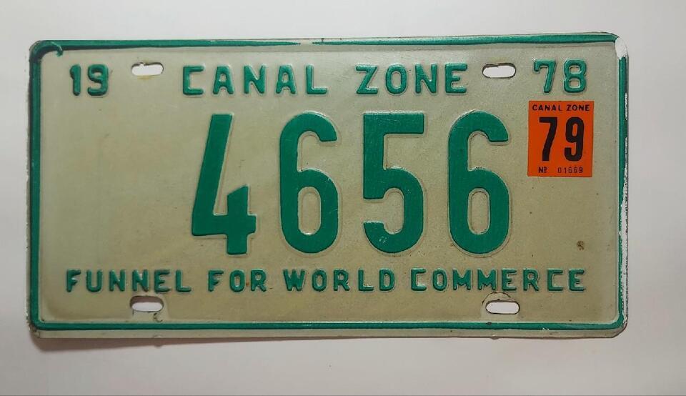 1978 Panama Canal Zone License plate former US Army Colonel - Other